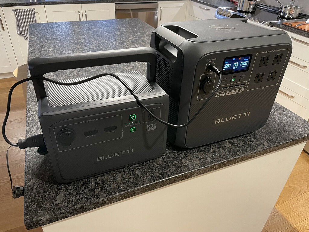 AC180 + B80 connection with DC7909 cable - Expansion Battery - BLUETTI ...