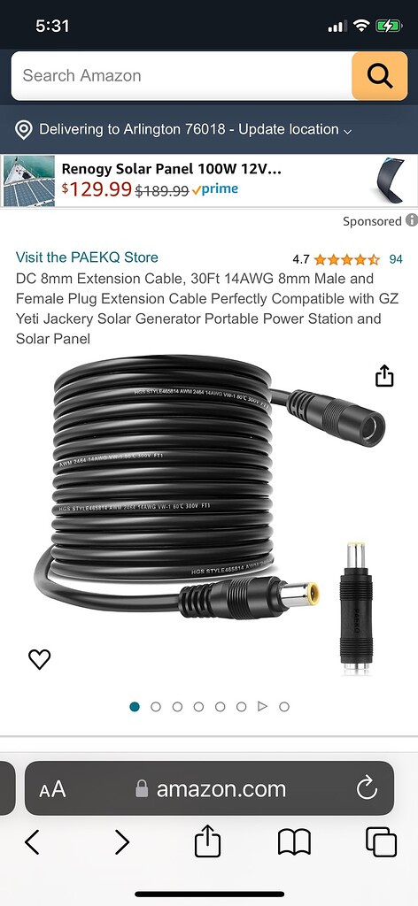 AC180 Extension Cord - Accessories - BLUETTI Community